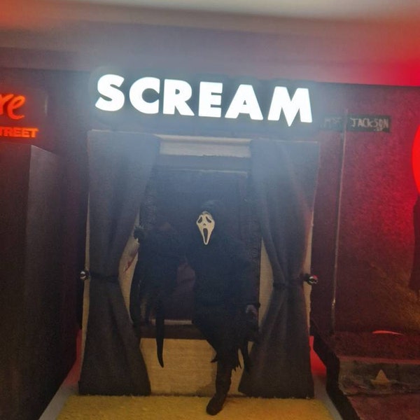 Scream Movie Logo, USB Movie Sign, Film Prop, Retro Movie, USB Night ...