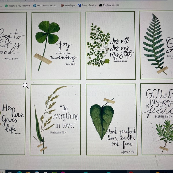 Bible Verses Tags Collage Sheet Printable Scripture Greeting Cards ...