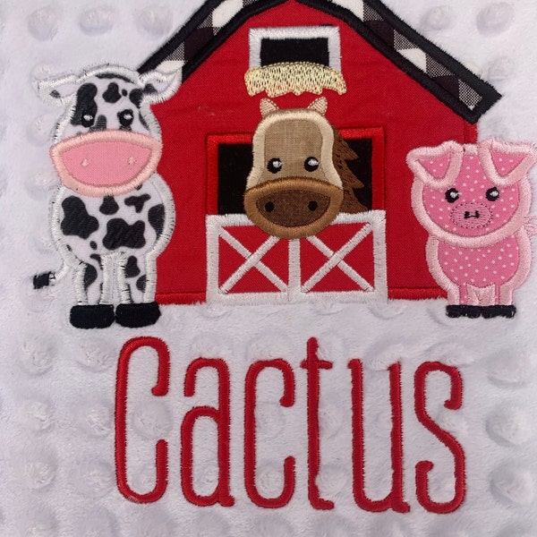 Barn Farm Animals Digital Machine Embroidery Applique Design 5 Sizes ...