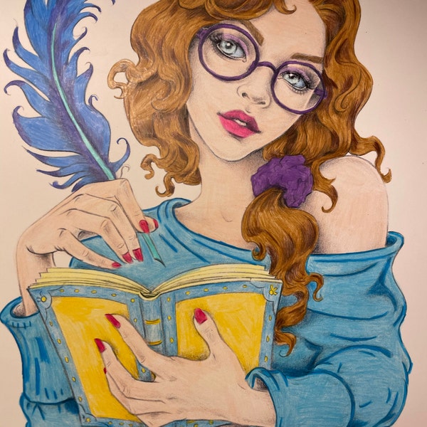 Dear Diary Coloring Page Grayscale Illustration Instant Download ...