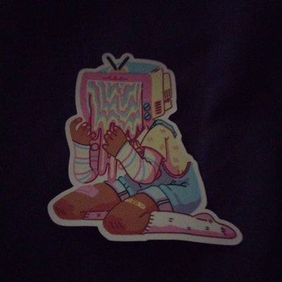 Drippy TV Head Waterproof Stickers - Etsy