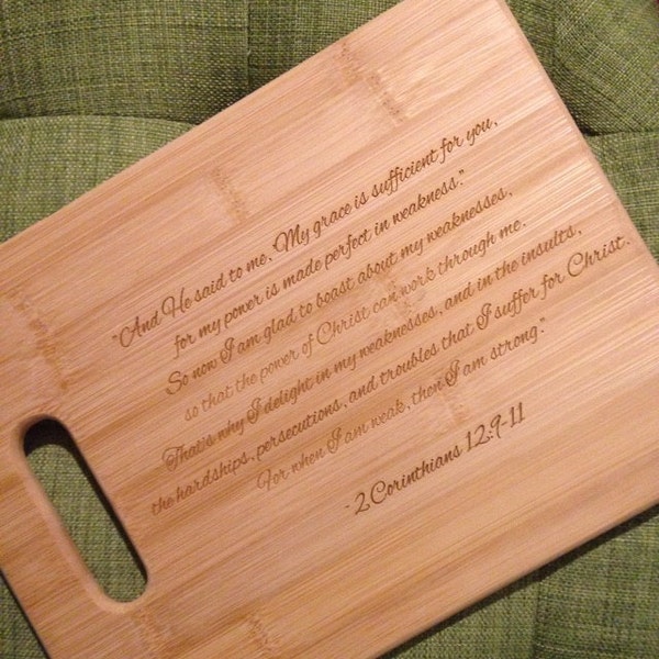 Handwritten Engraved Cutting Board - Personalized Bamboo Cutting Board ...