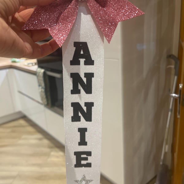 Personalised Pin Me Cheer Ribbon, Pin Me Comp Chain, Cheerleader Gift ...