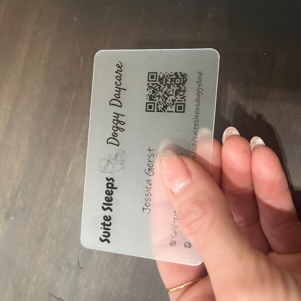 Translucent Business Cards, Matte Plastic Cards, Frosted Plastic ...