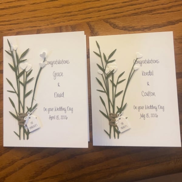 Personalized Floral Wedding Card, 3D Anniversary Engagement Card - Etsy