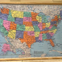 Florida State Wall Map Large Print Poster - Etsy Canada