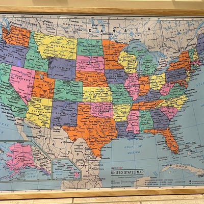 Flags of the World Wall Map Poster W36xh24 Multi-color Rolled Paper or ...