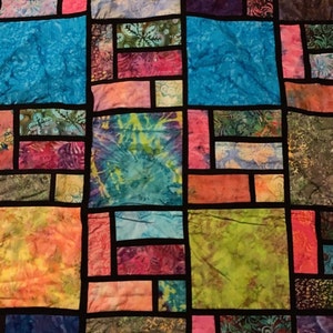 Stained Glass Batik Quilt Pattern Digital (Download Now) - Etsy