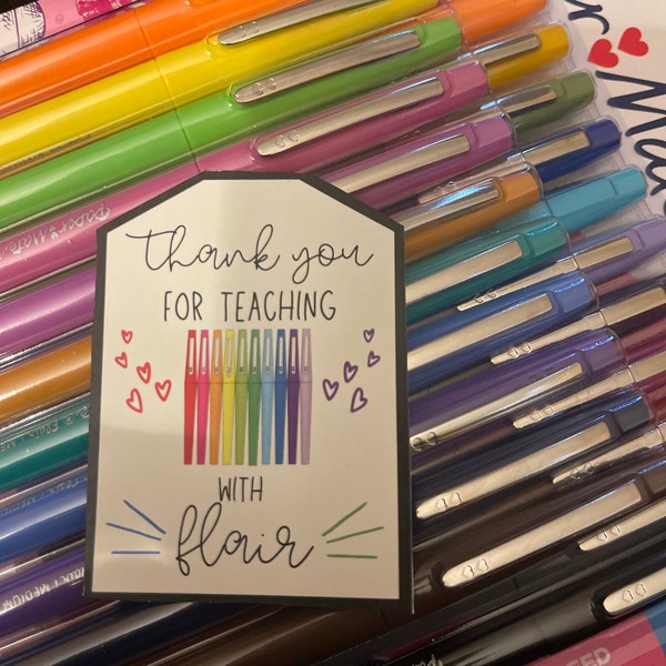 Printable Teacher Appreciation Pen Gift Tag, Teacher Appreciation Gift ...