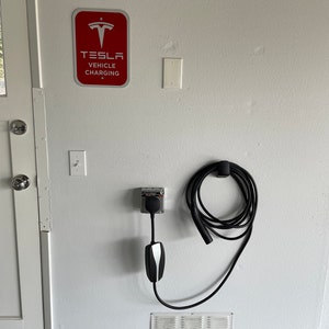 Tesla Charging Sign Wall Connector Home Mobile Charger Model 3 S X Y ...