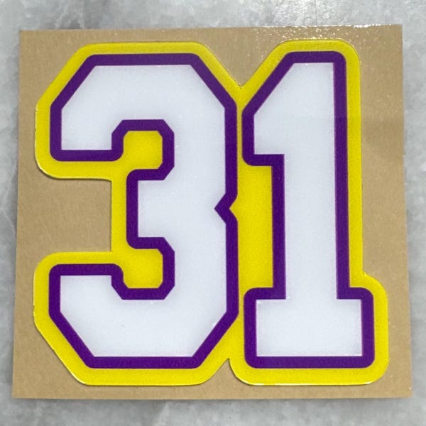 Custom 1 1/2 Inch Individual Helmet Numbers Dye Cut for Each Player ...