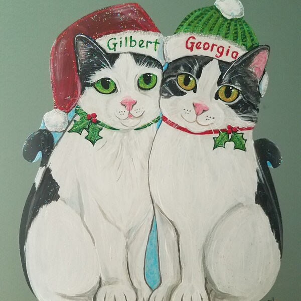 Pet Family Christmas Tree Topper, Multiple Pets, Custom Cat Tree Topper ...