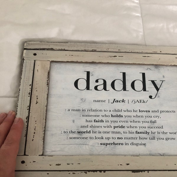 Personalized Fathers Day Printable, Custom Name Sign, Gift for Dad, New ...