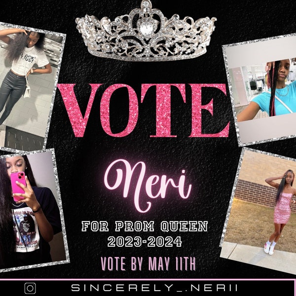 Vote Homecoming Queen Flyer, Homecoming Flyer, Campaign Flyer, Class ...