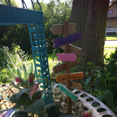 Signpost for Fairy Gardens OOAK Handmade - Etsy