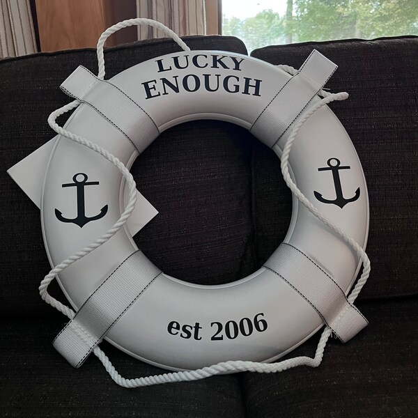 Decorative Life Ring - Custom Life Ring | Boat Wedding | Custom Boat ...