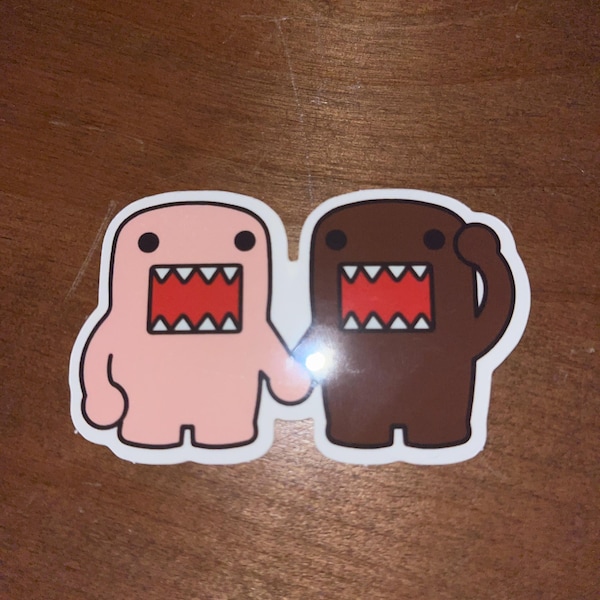 Domo Kun Love Sticker - Etsy