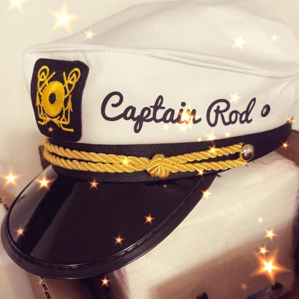 Nautical Captain's Hat, Gift for Bachelor Party, Personalized Captain ...