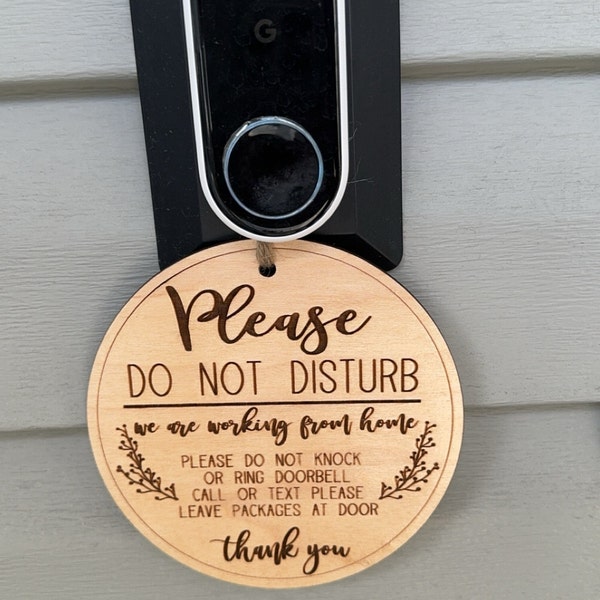 Working From Home Sign, Please Do Not Disturb, No Soliciting Sign, Door ...