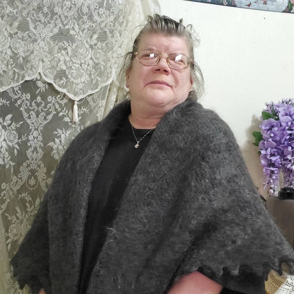 White Orenburg Shawl, White Shawl, Wharm Shawl,wrap, Cape, Goat Down ...