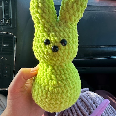 No Sew Peep Bunny, Crochet Pattern, PDF, Digital, Download, Easter Pattern, Peep, Crochet Bunny ...