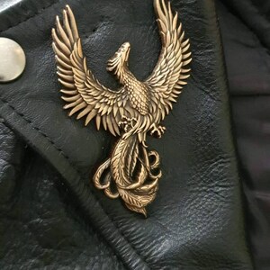 Phoenix Rising Pin Badge - Etsy UK