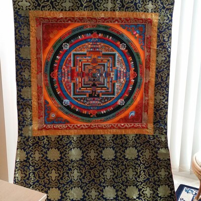 Beautiful Om Asta Mandala Thangka Handmade in Nepal - Etsy
