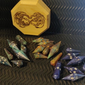 Pink and Blue Iridescent Crystal Dnd Dice. Luminescent Cave - Etsy