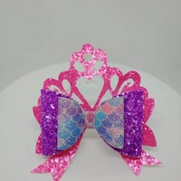Princess Bow SVG, Crown Bow Template SVG, Tiara Hair Bow, Felt Bow PDF ...