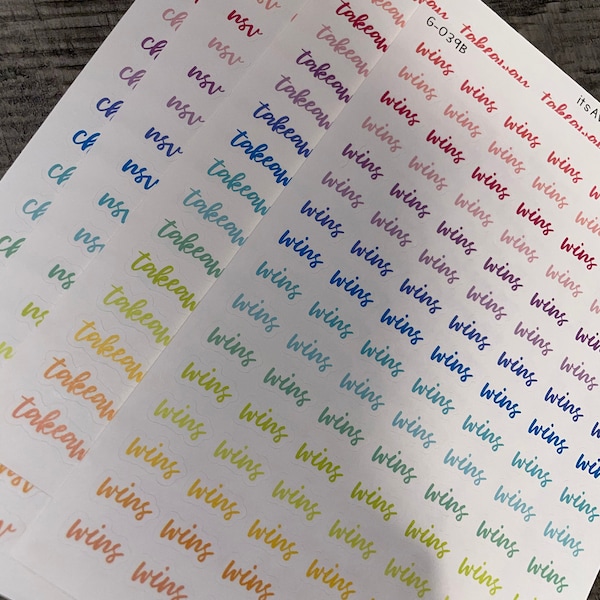 Personalized Script Planner Stickers With Your Custom Text, Custom Text ...