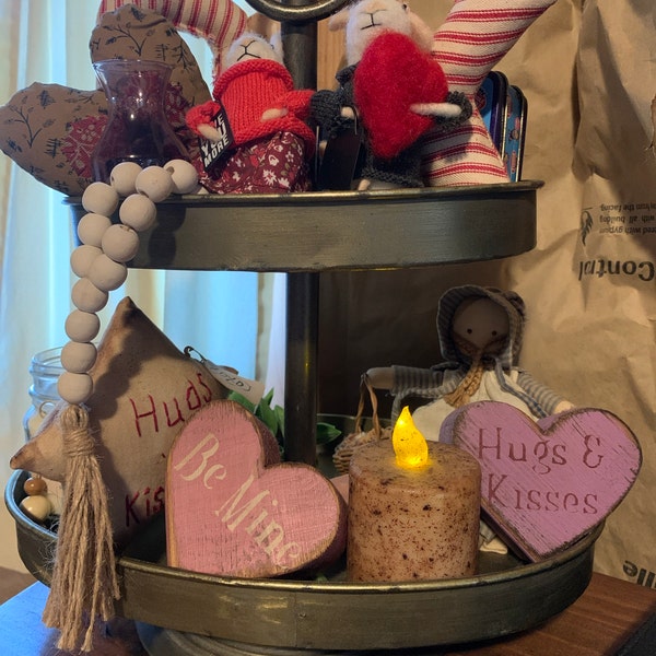 VALENTINE SWEETHEART BLOCKS Primitive Block Sign - Etsy