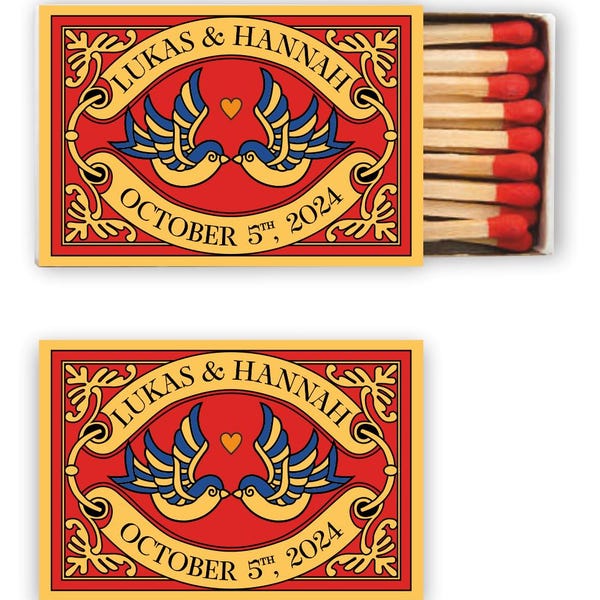Bulk Custom Vintage Matches - Personalized Matchboxes - Favor ...
