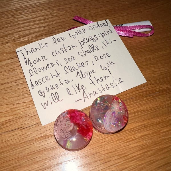 CUSTOM PLUGS Made for You Custom Ear Gauges and Tunnels Floral Plugs ...