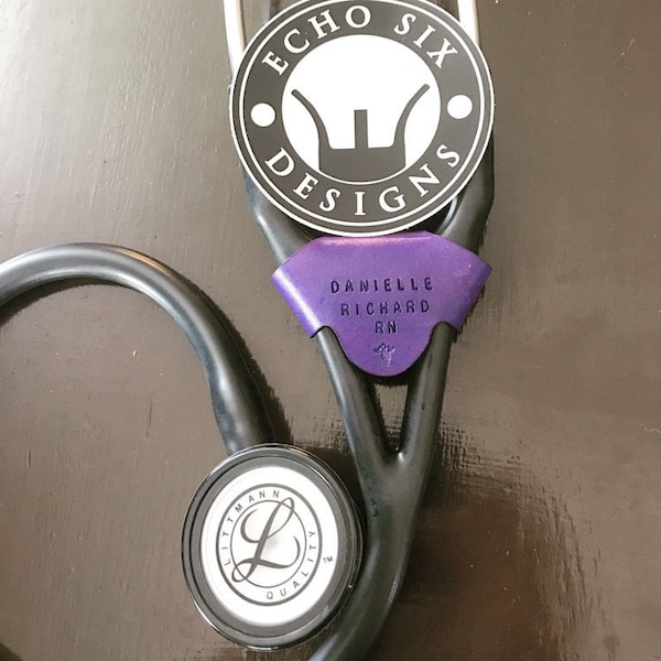 Personalized Leather Cardiologist Stethoscope ID Tag: Custom Medical ...