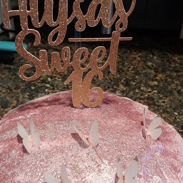 Sweet 16 Cake Topper, Sweet Sixteen Cake Topper, 16 Birthday, Custom ...