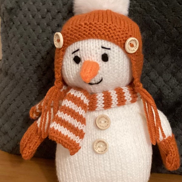 Snowman Knitting Pattern, DIY Snowman Toy, Christmas Decor, New Year's ...