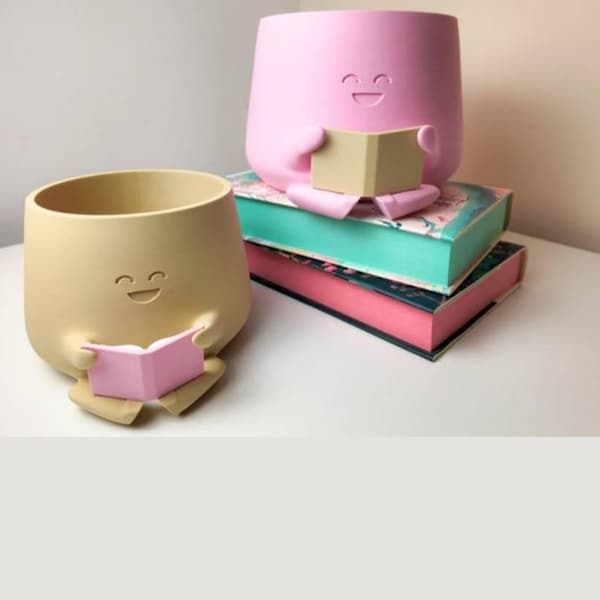Official Happy Face Planter - Chunky Book Pot. A Perfect Gift for a ...