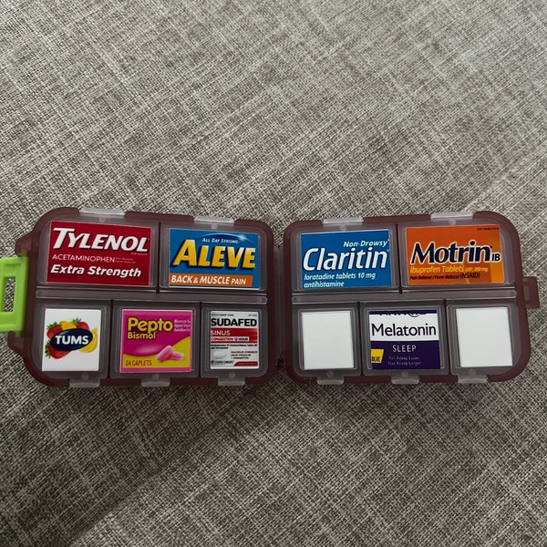 Customizable Labels Pocket Pharmacy With Pill Case Waterproof Labels ...