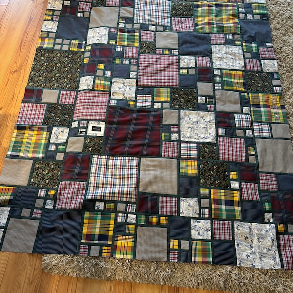 Stained Glass/denim Quilt Pattern - Etsy