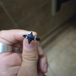 Galaxy Orion Nebula Ring for Women, Engagement Ring Set, Black Titanium ...