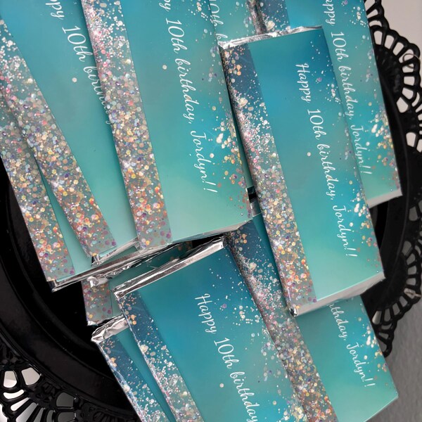 Turquoise Aqua Teal Holographic Silver White Glitter Sparkle Luxury Any ...