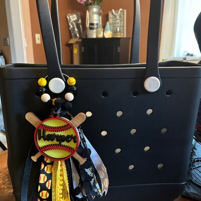 Bogg Bag Tassel and Charm, Bookbag Tag, Diaper Bag Tag, Custom Colors ...