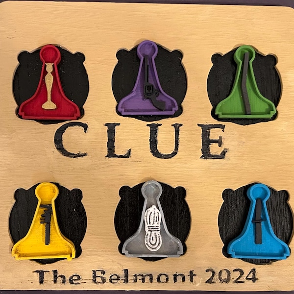 Clue Game Pieces With Weapons Digital Cut File - Etsy