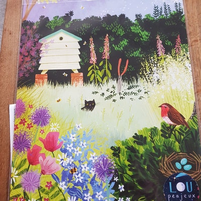 Spring Garden Print / Gardeners Gift / Country Garden Wall Art - Etsy UK