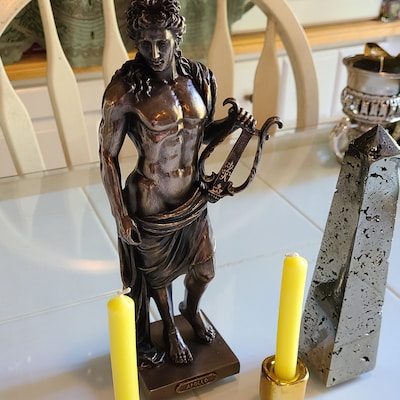 Vintage Apollo Statue Greek God Apollo With Lyre Altar Statue - Etsy Canada