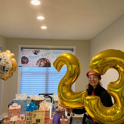 GIANT Number 23 Gold Balloons 40 Gold 23 Balloons - Etsy