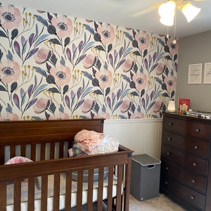 Madelyn Flowers Wallpaper Removable Peel and Stick Wallpaper - Etsy