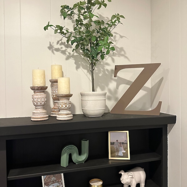 Cursive Letters for Wall Decor, Large Wooden Letters Above Bed Initial ...