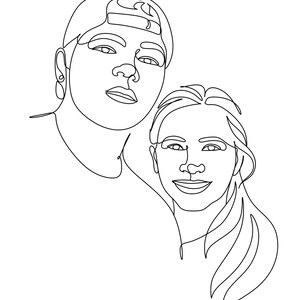 Custom Line Drawing. Custom Line Portrait. Custom Line Art. - Etsy