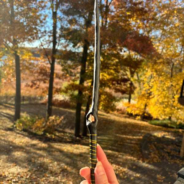 Green Smoke - Hand-carved, Wood-burned Wand - Etsy